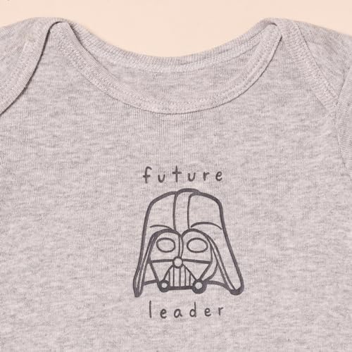 Amazon Essentials Disney | Marvel | Star Wars Unisex Babies' Short-Sleeve Bodysuits, Pack of 6, Star Wars Tiny Trooper, Newborn