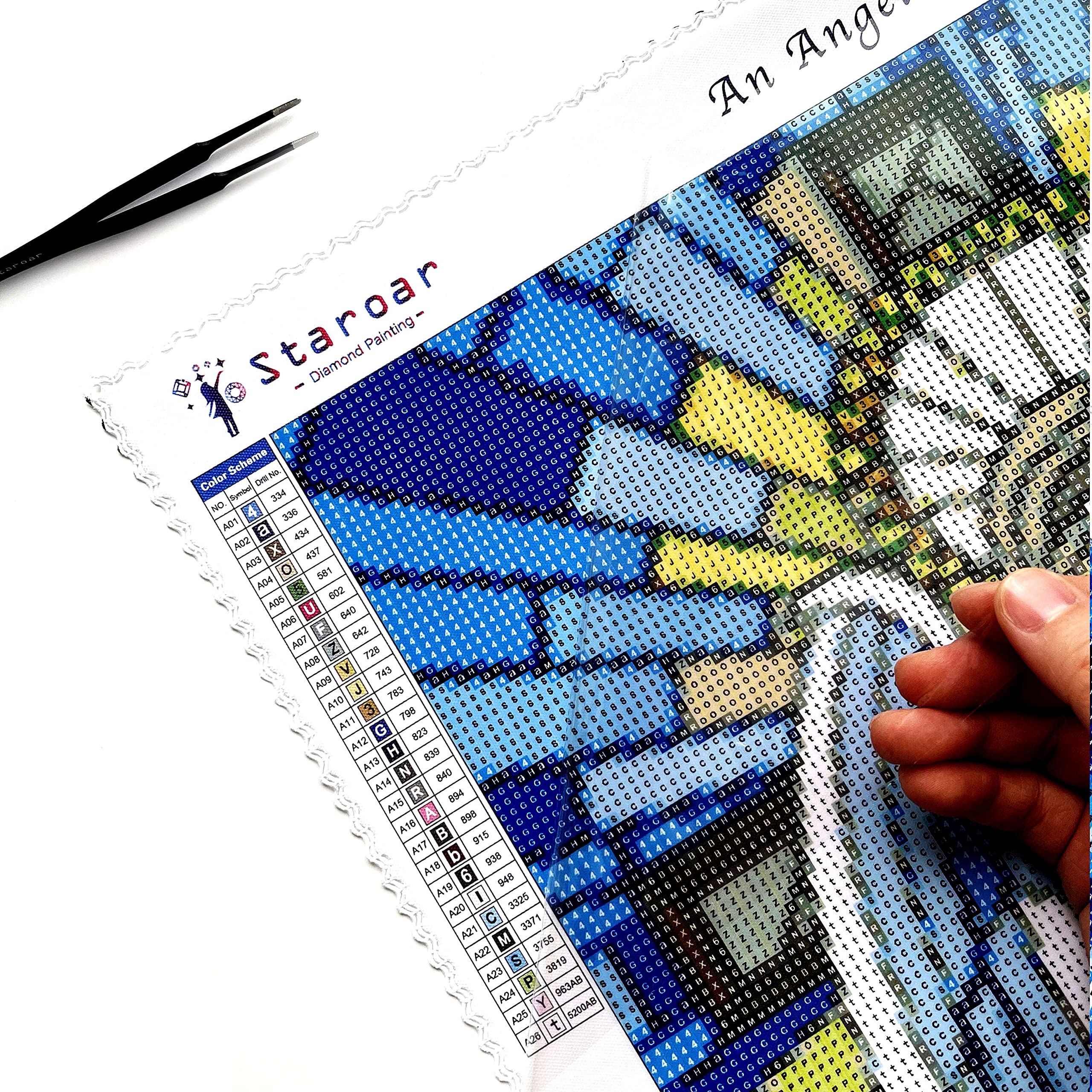 5D Diamond Painting Kits for Adults Full Drill Round with AB Diamonds - an Angel Diamond Art
