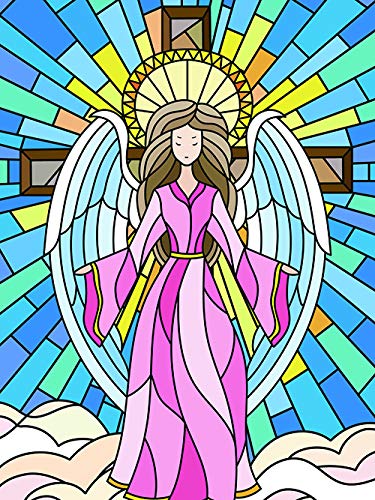 5D Diamond Painting Kits for Adults Full Drill Round with AB Diamonds - an Angel Diamond Art
