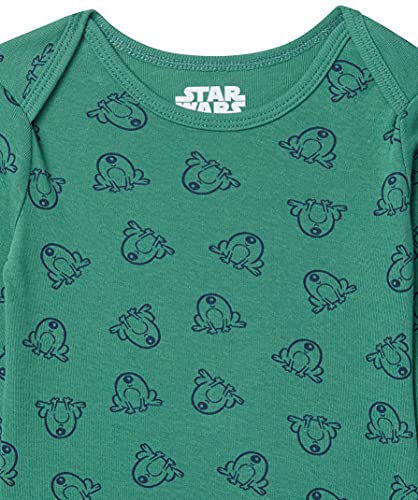 Amazon Essentials Disney | Marvel | Star Wars Unisex Babies' Long-Sleeve Bodysuits, Pack of 5, Star Wars Child, 3-6 Months