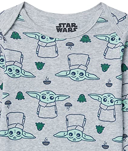 Amazon Essentials Disney | Marvel | Star Wars Unisex Babies' Long-Sleeve Bodysuits, Pack of 5, Star Wars Child, 3-6 Months