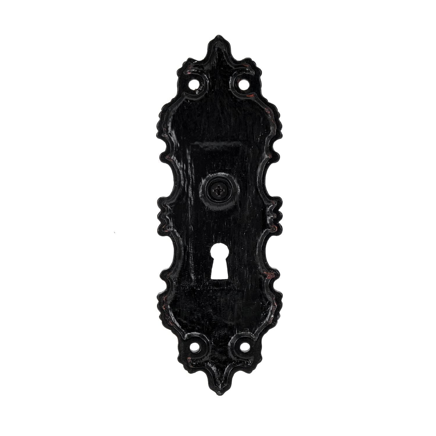 SOFFEE DESIGN 2pcs Vintage Cabinet Pull Drawer Knob, Distressed Closet Handle with Clear Resin Knob, Antique Door Knob with Mounting Screws for Cupboard, Kitchen Furniture - Black