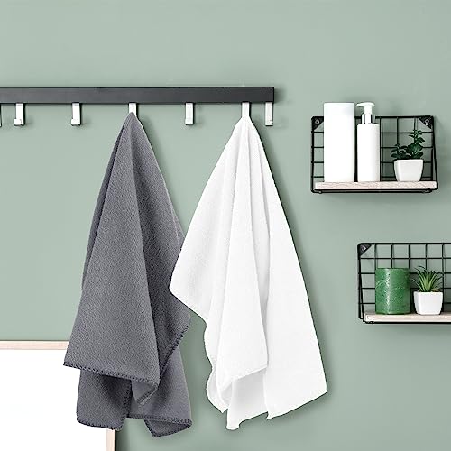 JML Luxury Hotel & SPA Bath Towels (2 Pack, 30"x60") - 350GSM High Density Fleece Towel Sets - Super Soft and Absorbent, Lint Free, Fade Resistant Oversized Bath Towel, Coral Fleece Navy