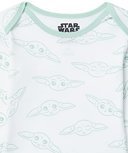 Amazon Essentials Disney | Marvel | Star Wars Unisex Babies' Long-Sleeve Bodysuits, Pack of 5, Star Wars Child, 3-6 Months