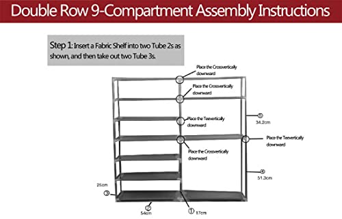 GOODSILO 6 Layer Dual Row 9 Shelf Shoe Rack Storage Organizer Shoe Shelves Closet Cabinet with Dustproof Cover for Bedroom, Wardrobe, Hallway, Entryway Purple