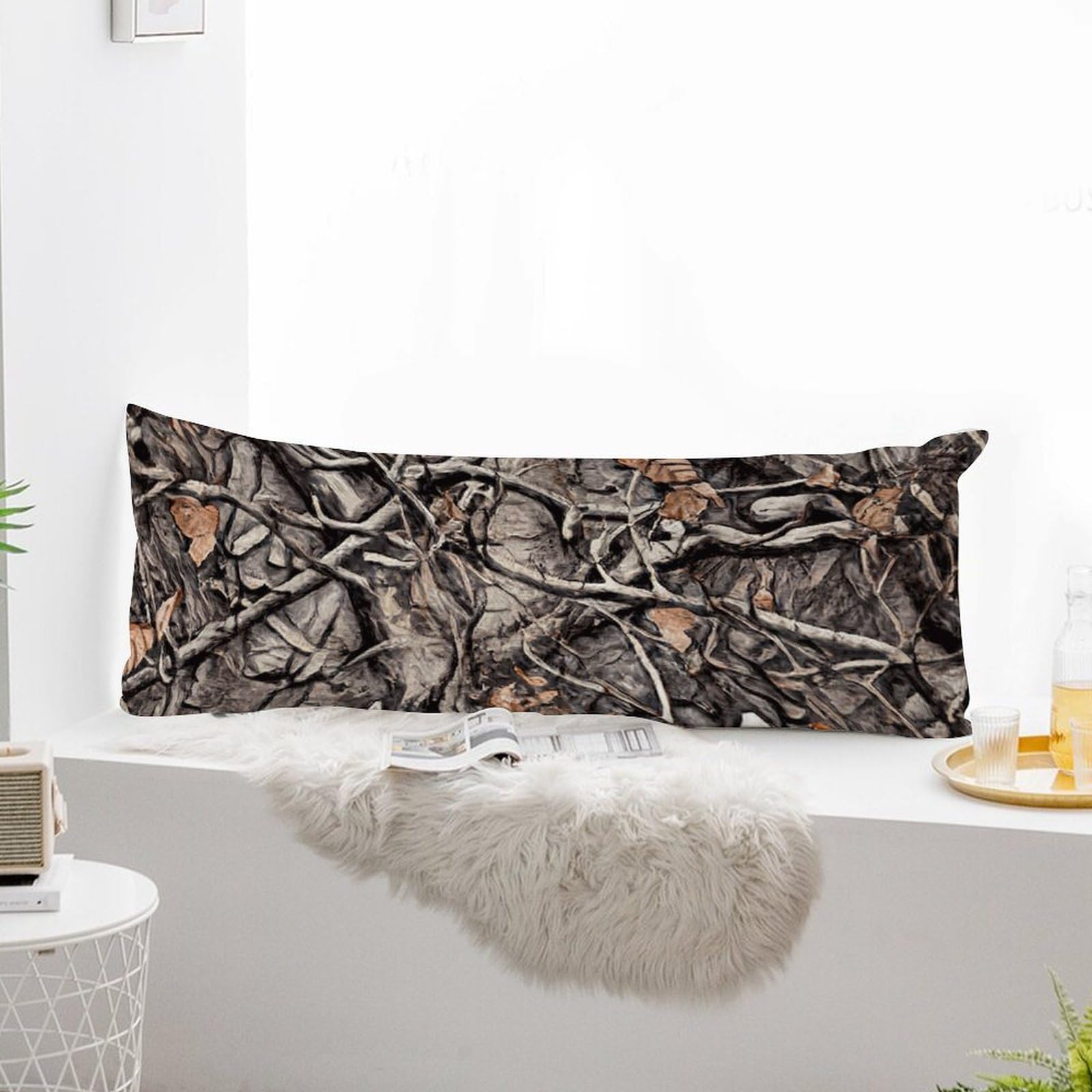 Tamengi Body Pillow Cover, Hunting Camouflage Pattern 8 Pillow Cover, Long Pillowcase with Zipper Closure, Bedding Bedroom Decor Home Gift