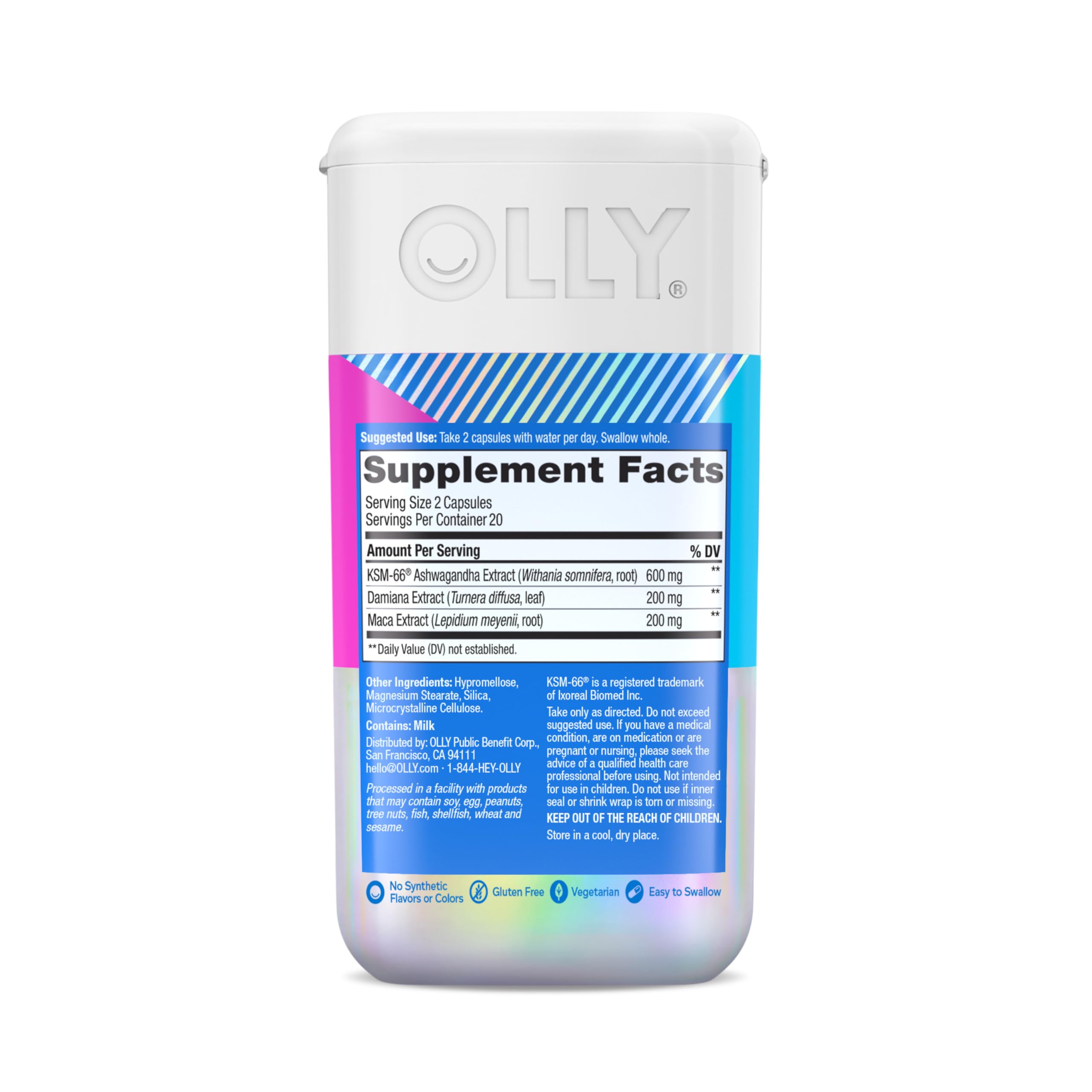 OLLY Lovin Libido Capsules, Boost Desire With Ashwagandha, Maca & Damiana, Vegetarian, Supplement for Women, 20 Day Supply - 40 Count