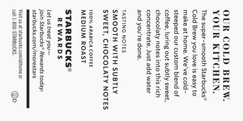 Starbucks Cold Brew Coffee — Signature Black — Single-Serve Concentrate Pods — 1 box (6 capsules)