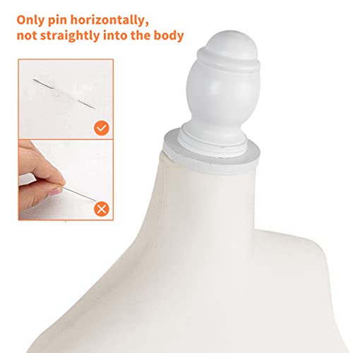 Beige Female Dress Form Mannequin with Pinnable Torso Body Adjustable Tripod Stand Dress Jewelry Display