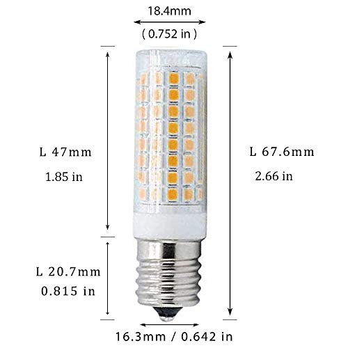 YUJIU E17 LED Microwave Oven Appliance Whirlpoo Bulb,70W Halogen Bulb Equivalent,Warm White 3000K Dimmable Ceramic Microwave Oven Light Bulb (2-Pack)