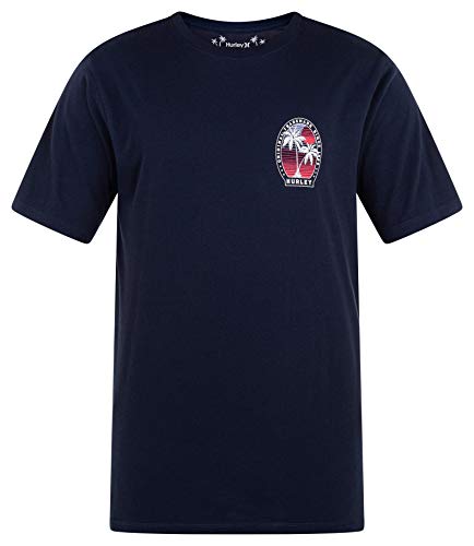 Hurley Mens Everyday Washed Graphic T-Shirt, Obsidian/Fusion Red, Large US