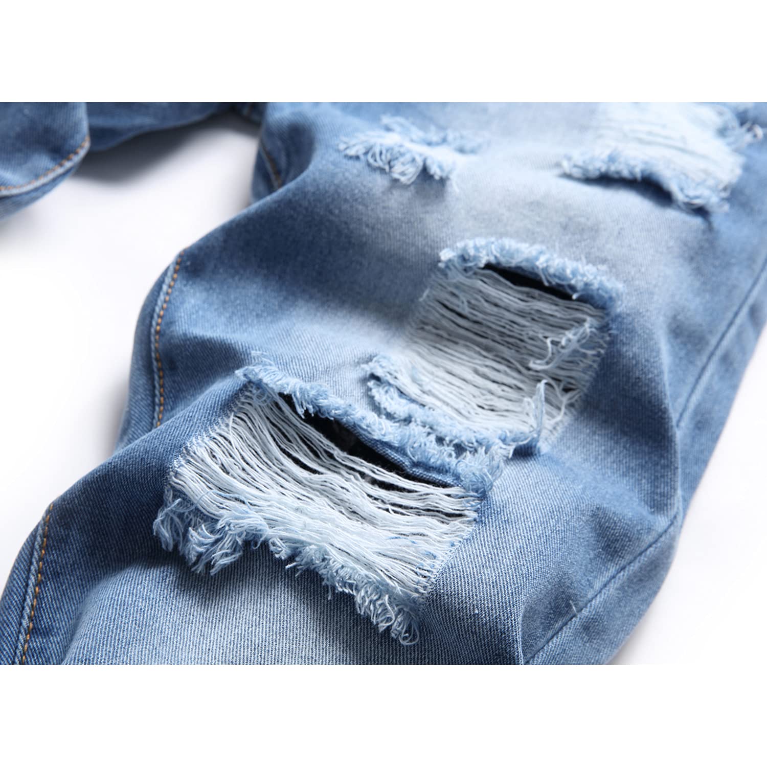 Men's Jeans Blue Ripped Pants Regular Fit Tapered Leg Denim Pants Distressed Dress Cool Jeans Athletic Fit Classic Destroyed (blue9301, 38)