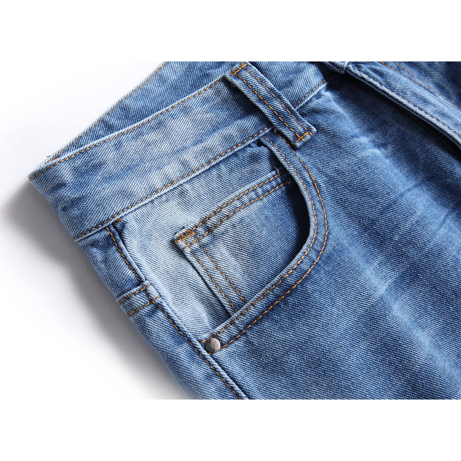 Men's Jeans Blue Ripped Pants Regular Fit Tapered Leg Denim Pants Distressed Dress Cool Jeans Athletic Fit Classic Destroyed (blue9301, 38)