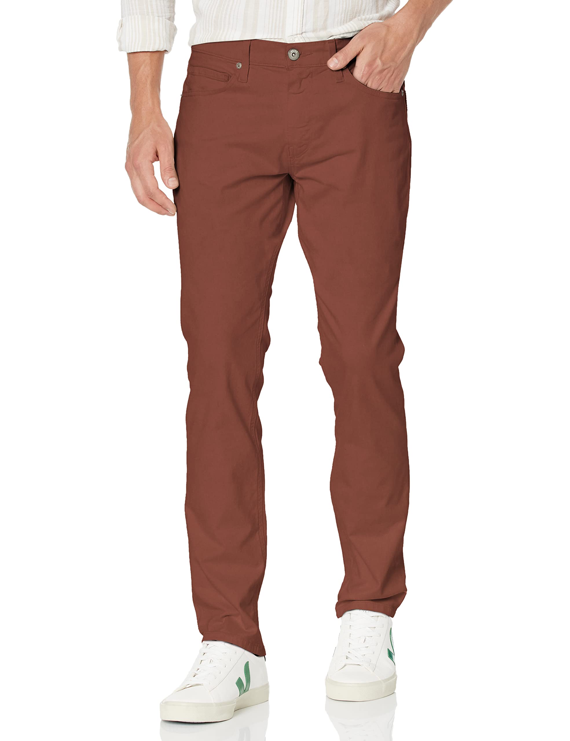 PAIGE Men's Federal Eco Twill Slim Straight Fit Pant, IRIS Mauve, 30