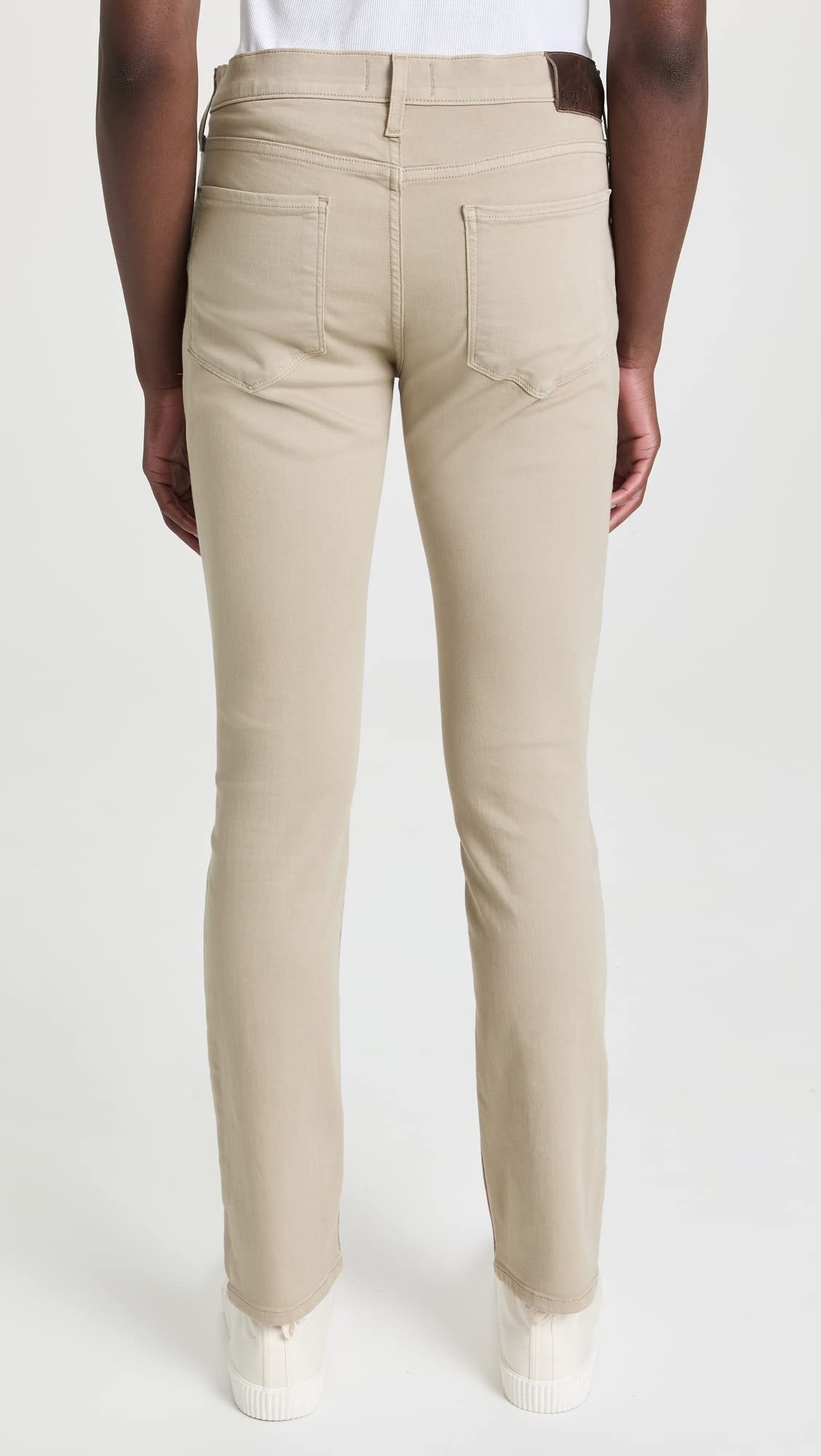 PAIGE Men's Federal Transcend Slim Straight Jeans, Toasted Almond, Tan, 36