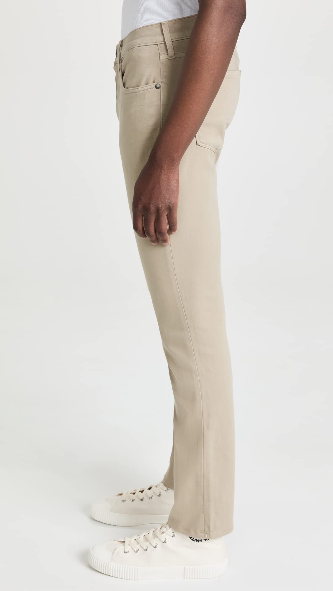 PAIGE Men's Federal Transcend Slim Straight Jeans, Toasted Almond, Tan, 36