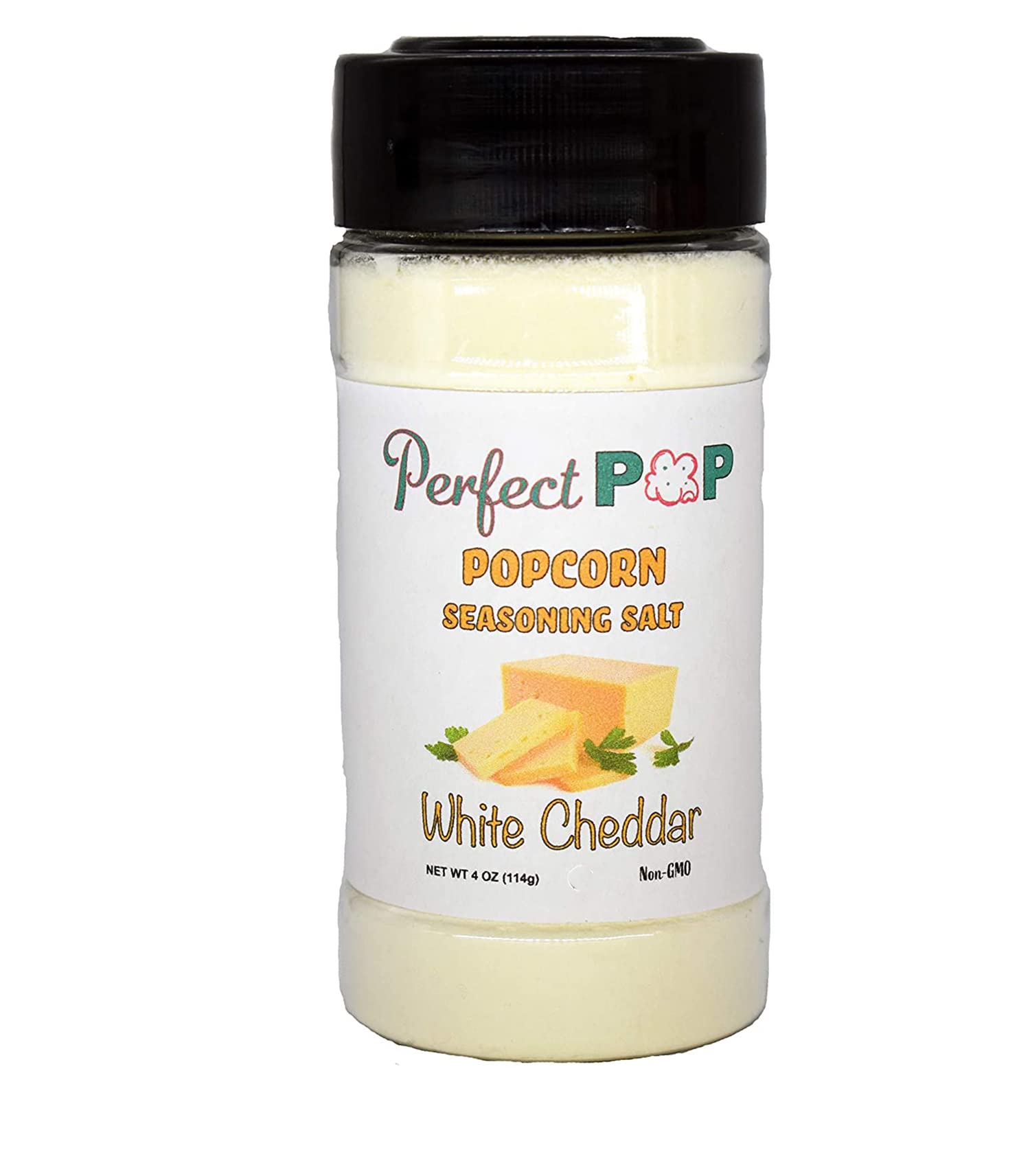 Perfectware Ultimate Popcorn Party Pack- Includes (4lbs of Yellow Kernels, 4-4oz Seasoning Jars, and 125ct 1oz Popcorn Bags)