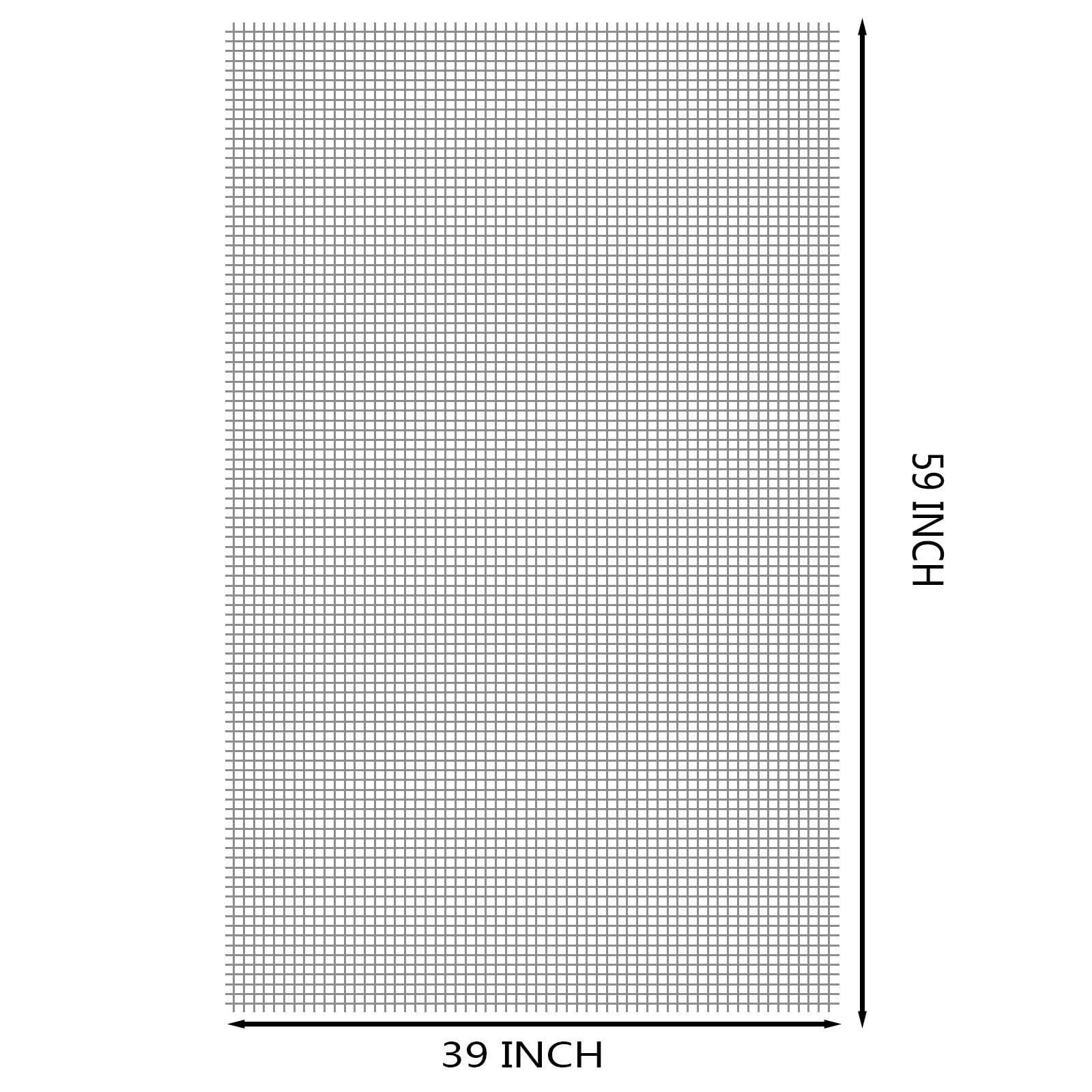 39"×59" Grey Fiberglass Window Screens Repair kit - DIY Adjustable Window Screens mesh Replacement kit for WindowsDoorPorchPatioSliding Screen Door