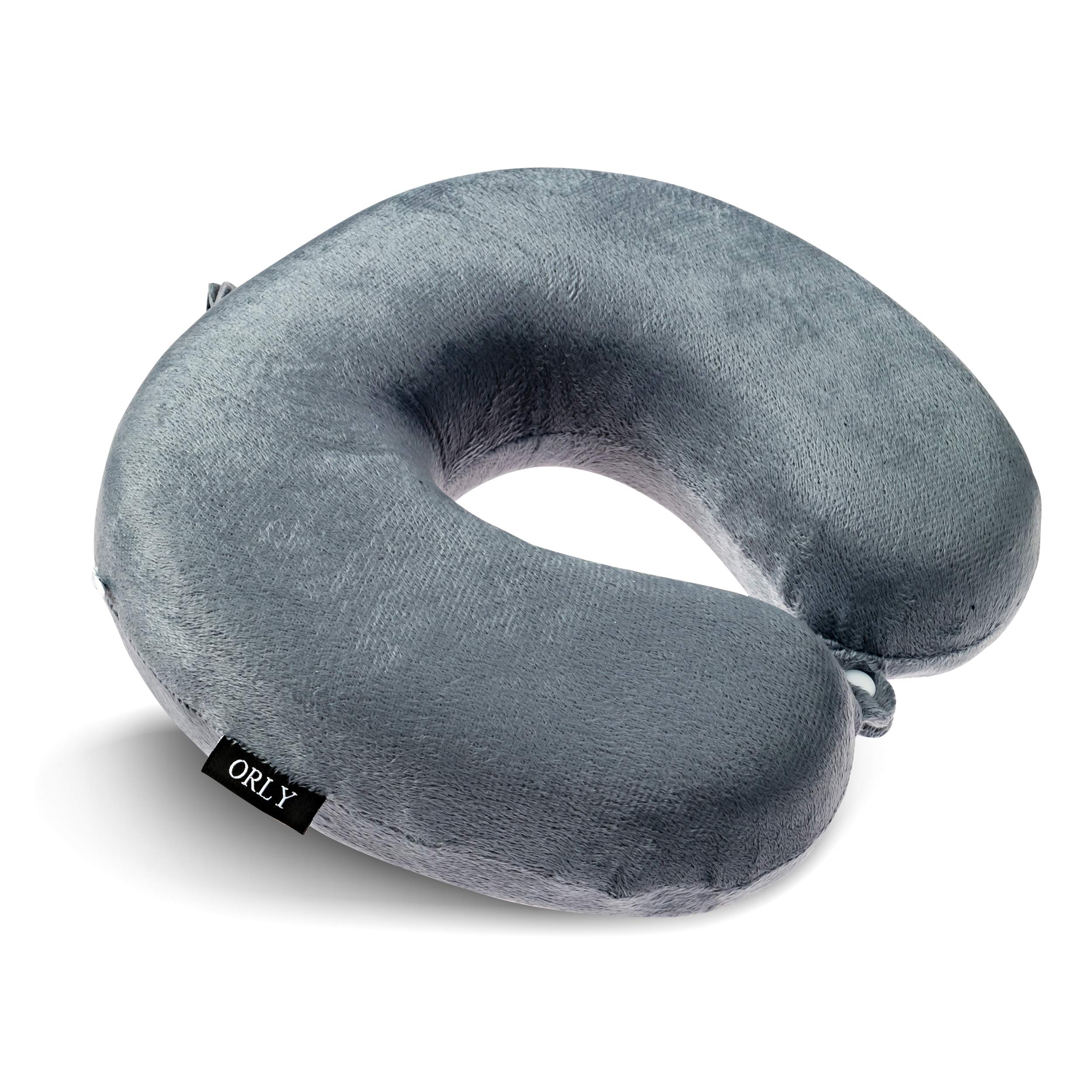 Charles Albert Memory Foam Travel Pillow, U Shaped Neck Pillow, Ultra Soft Comfortable Cushion for Neck Support, Lightweight Headrest, Machine Washable, Great for Airplane Chair, Car, Bed in Grey
