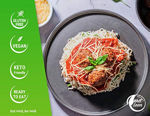 Well Lean Angel Hair — USDA Organic, Low Carb, Low Calorie Konjac Pasta — Ready to Eat and Healthy — Plant Based, Soy Free, Vegan, Paleo and Keto Friendly (6 Pack)