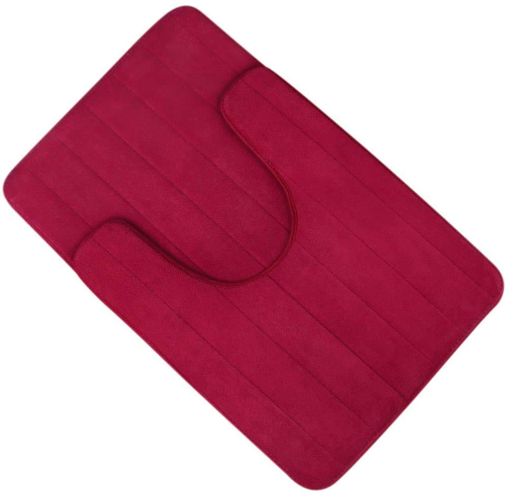 JDYYICZ Memory Foam Bathroom Rugs 2 Piece Bath Mat Set Soft Non-Slip and Absorbent Microfiber Bath Rug and U-Shaped Toilet Mat 32"x20"+24"x 20"