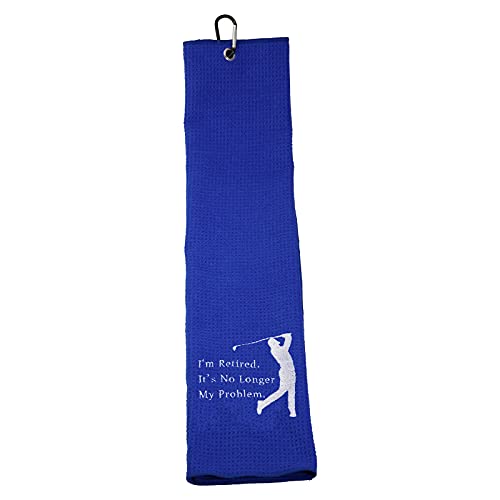 LEVLO Funny Retirement Gift Golf Towels for Man I'm Retired It No Longer My Problem Golf Towels for Husband Dad Uncle Grandpa (It No Longer My Problem)