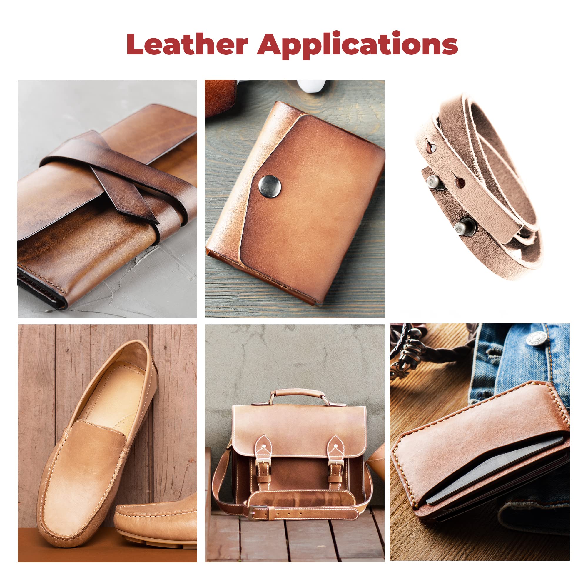 ELW Full Grain Cowhide Leather 4-5 oz [1.6-2mm] Thickness in Pre-Cut Size: 4-6 SQ FT, AB Grade Hide Vegetable Tanned Leather Using for Tooling, Carving, Molding, Dyeing Material for Craft, Hobby
