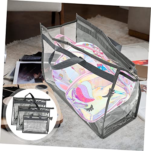 Cabilock 15 Pcs Bag Hanging Bag Hanging Storage Bag Clear Storage Bag House Kits Hanging Storage Pockets Proof Bag Organizer Purse Bag Closet Handbag Organizers Purse Storage Seal