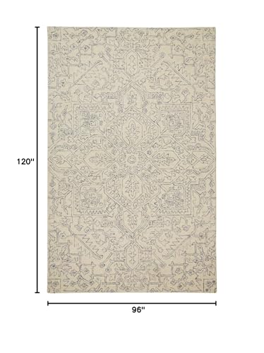 Feizy Rugs - Belfort Collection, Transitional Floral Area Rug - Gray/Ivory 8' x 10'
