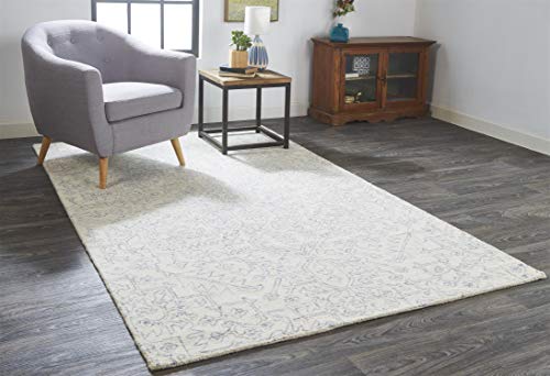 Feizy Rugs - Belfort Collection, Transitional Floral Area Rug - Gray/Ivory 8' x 10'