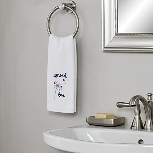 SKL Home by Saturday Knight Ltd. Valentine's Day Spread Love Hand Towel Set, White 2 Pack