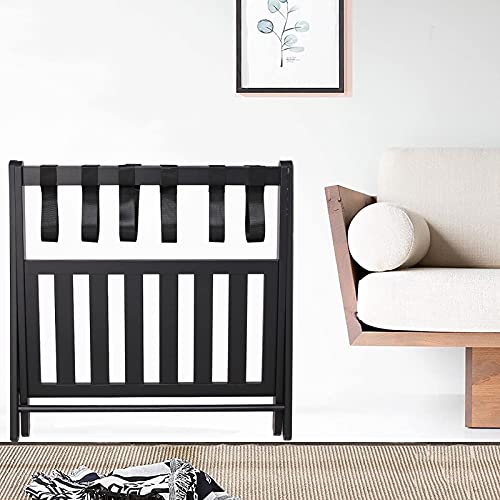 Generic Brands Folding Luggage Rack, Ror Guest Room, Double-Layer Luggage Rack, Easy to Assemble for use in bedrooms, Guest Rooms, Hotels(Updated)