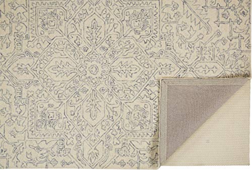 Feizy Rugs - Belfort Collection, Transitional Floral Area Rug - Gray/Ivory 8' x 10'