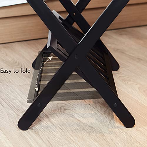 Generic Brands Folding Luggage Rack, Ror Guest Room, Double-Layer Luggage Rack, Easy to Assemble for use in bedrooms, Guest Rooms, Hotels(Updated)