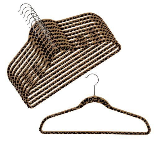 Slimline Cheetah Print Shirt/Pant Hangers - Pack of (10)