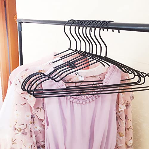Heavy Duty Metal Shirt Coat Hangers Pack Space Saving Metal Hangers Non Slip Metal Wire Clothes Hanger Bulk for Coats