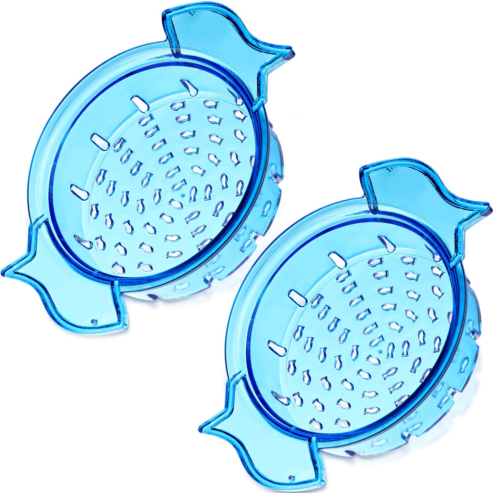 No-Mess Tuna Can Colander Plastic Food Can Strainer Filter for Tuna Beans Vegetables Fruit for Regular Size Food Filter Multi Use Kitchen Gadget Blue(2 Pieces)