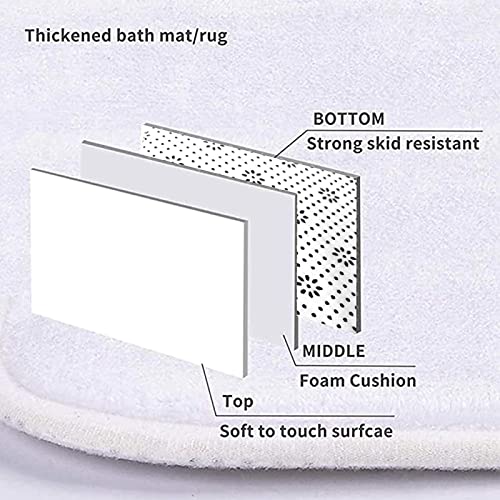 FFIS Anime ๐๐.๐๐จ๐ง ๐๐ฅ๐.๐๐๐ซ ๐๐๐ณ๐ฎ.๐๐จ Bathroom Shower Curtain Set, 4 Piece Bathroom with Waterproof Shower Curtain and Non Slip Shower Mat & Toilet Lid Cover Mat U Carpet