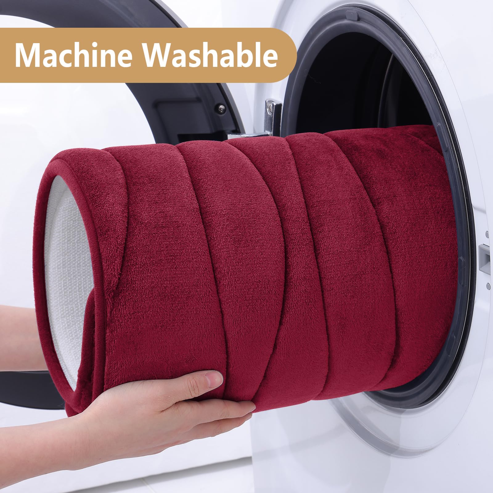 Buganda Memory Foam Bathroom Rug Mat 24x16, Extra Soft and Absorbent Bath Mats, Non-Slip and Machine Washable Bath Rugs for Bathroom Floor,Tub and Shower, Burgundy