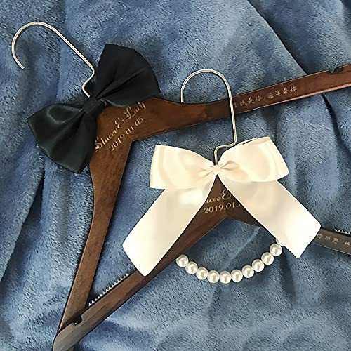Personalized Bridal Wedding Hanger, Custom Bride Dress Hanger Groom Hangers Wooden Engraved Hanger Name Hangers Wedding Party Gift