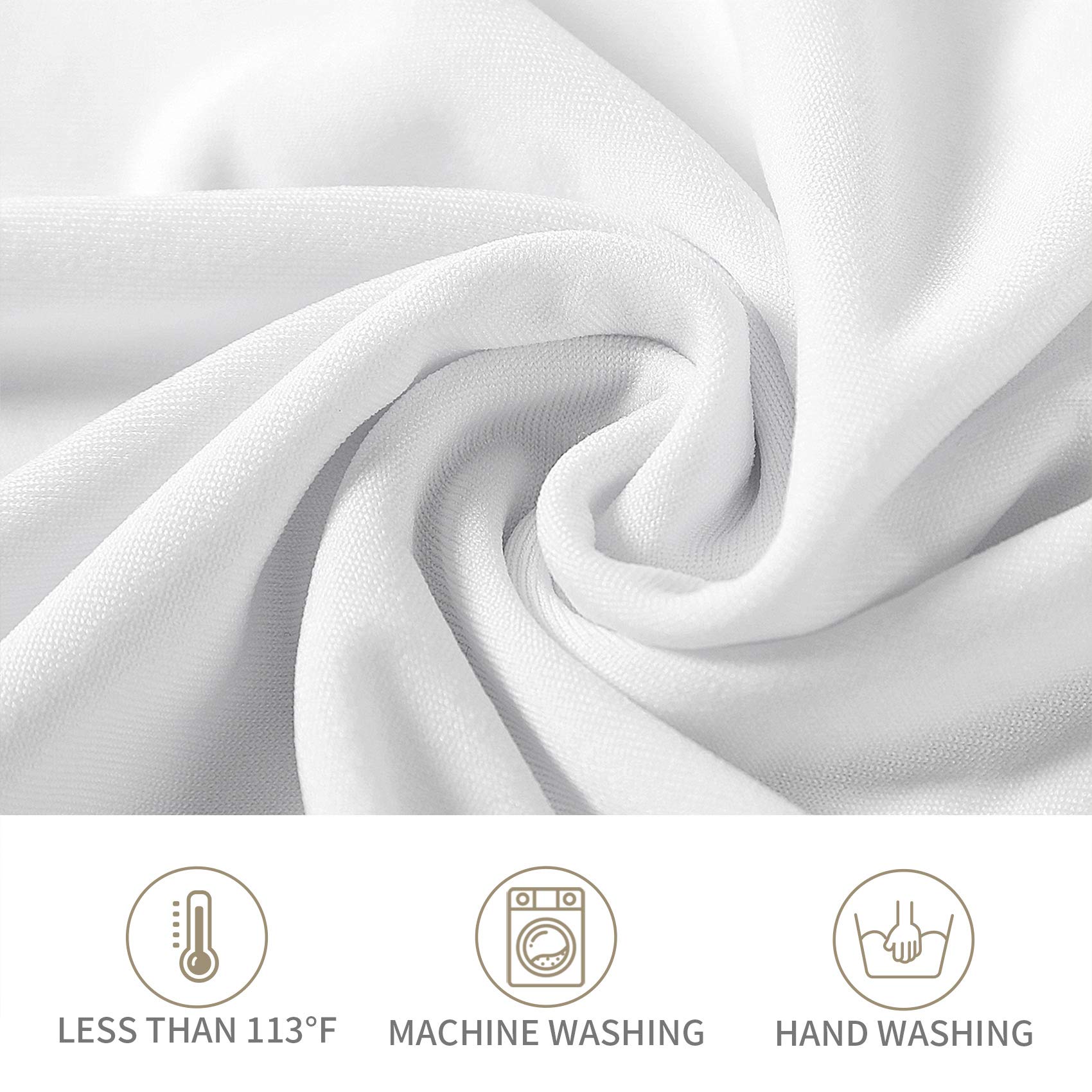 Ascoza 20 Pack White Spandex Folding Chair Covers in Stretch Washable Fabric for Wedding, Party,Holidays,Celebration and Other Special Events