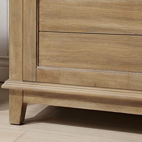 OVE Decors Edenderry 72" Double Undermount Sink Bathroom Vanity with Cultured Marble Countertop and Barn Doors, Pre-Assembled | Backsplash Included | 03 Drawers and Power Bar, 72 inches, Rustic Almond