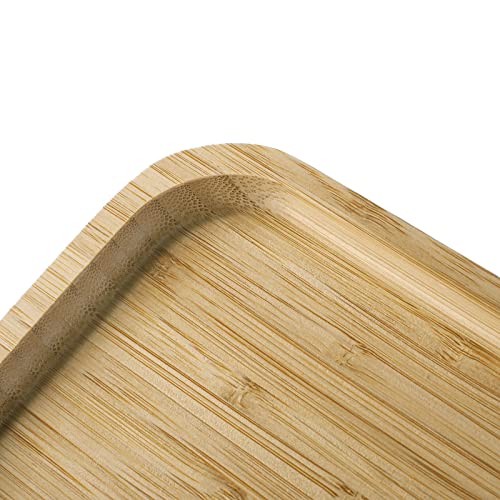Bamboo Vanity Tray, Bathroom Counter Tray, Toilet Tank Top Tray for Organizing and Decor Display, 9.8 x 5.5 x 0.8 inch