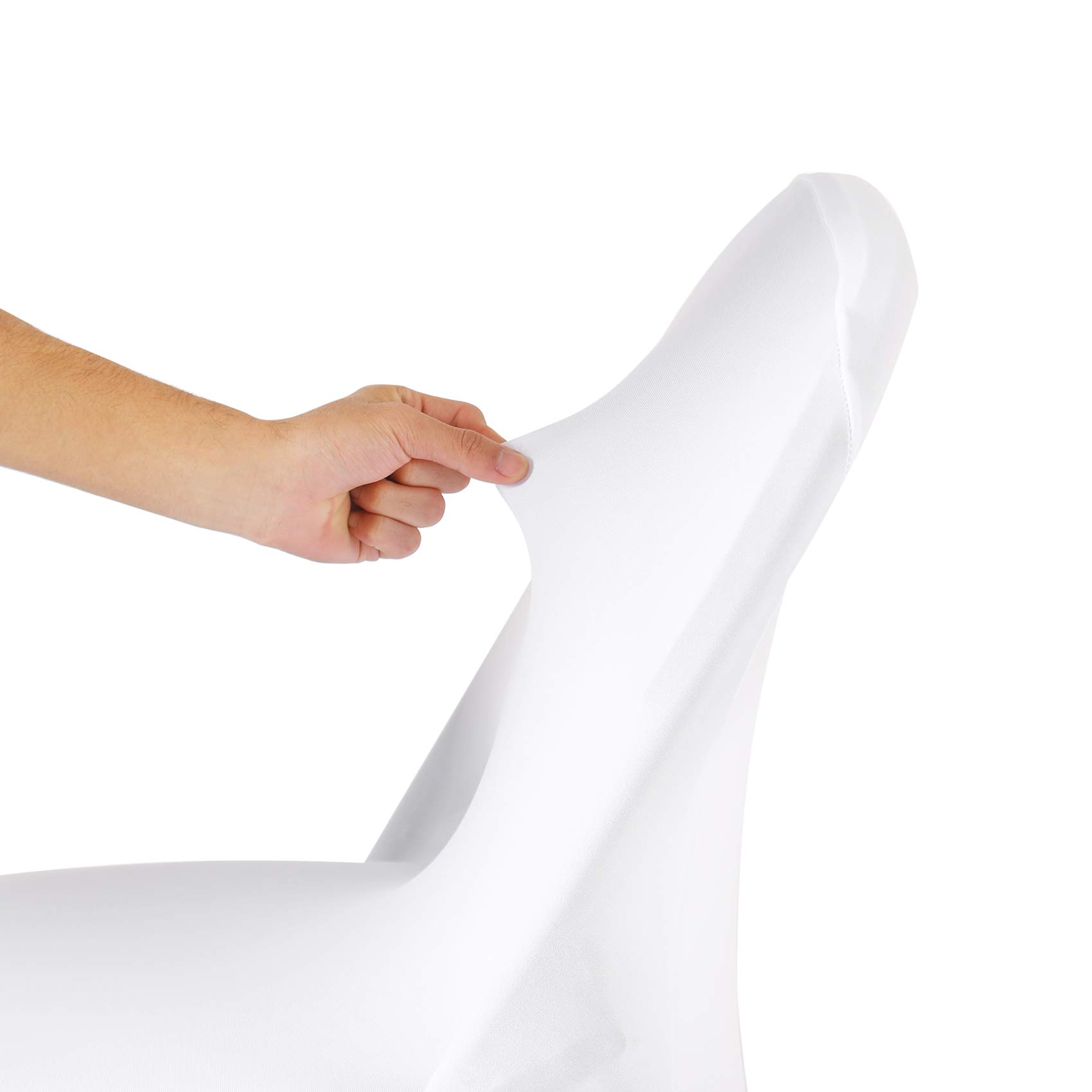 Ascoza 20 Pack White Spandex Folding Chair Covers in Stretch Washable Fabric for Wedding, Party,Holidays,Celebration and Other Special Events