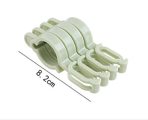 Anti-slip S-Shaped Clothes Clip with Latch Hanger Clips Hooks Clothesline-fixed Windproof Hanger Set of 4PCS Green (10)