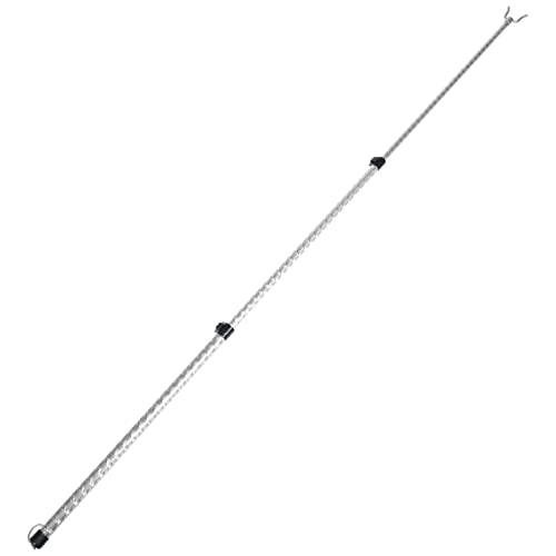 DOITOOL Garment Rod Hanger Retriever Pole- Adjustable High Reach Garment Hook Closet Pole- Extendable Reaching Stick Pole to Easily Reach Clothes and Closet Poles (Silver) Garment Hook Reach Pole