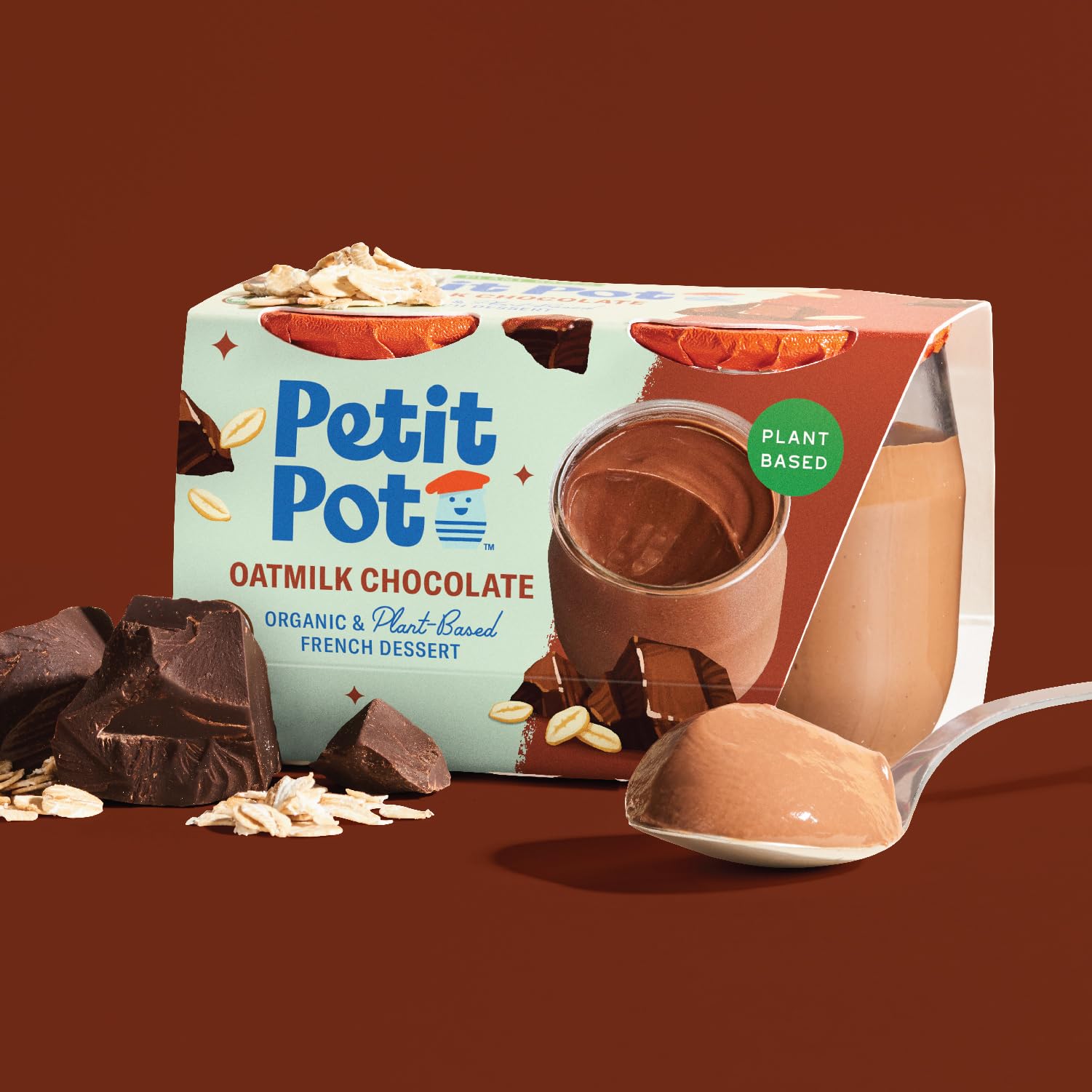 Petit Pot | Organic French Dessert | Plant-Based Variety Pack | Gluten-Free | Kosher | Ready-to-Eat | No Artificial Ingredients | No Preservatives | 4 Ounce (4 2-packs)