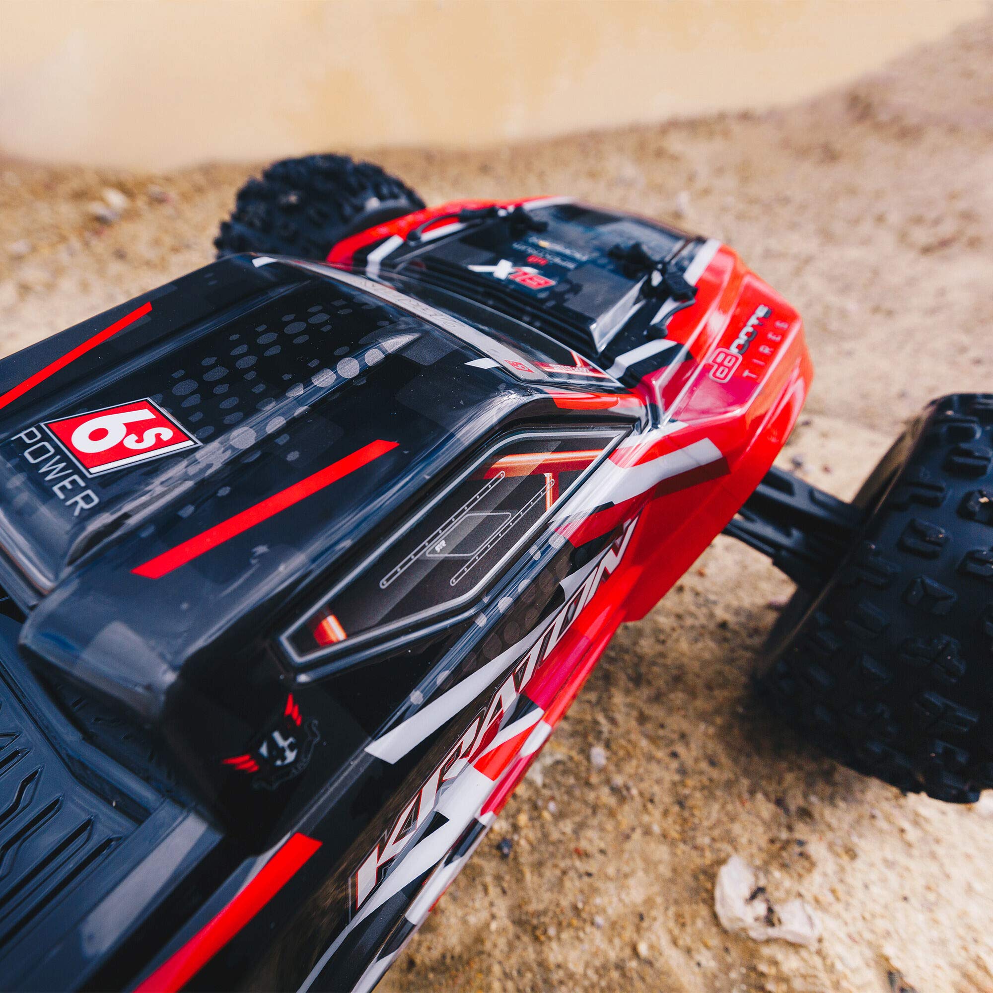 ARRMA RC Truck 1/8 KRATON 6S V5 4WD BLX Speed Monster RC Truck with Spektrum Firma RTR (Transmitter and Receiver Included, Batteries and Charger Required), Red, ARA8608V5T1