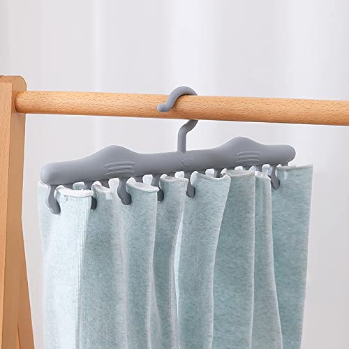 Multifunctional Hangers Creative Nonslip Hangers Saving Space Household Wardrobe Storage Hangers Baskets for Linen Closet (Grey, One Size)