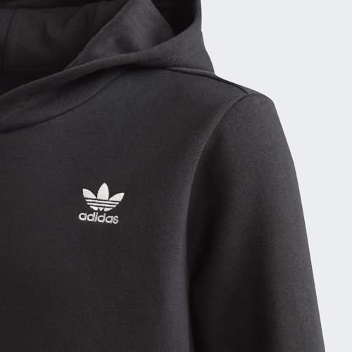 adidas Originals Kids' Adicolor Hoodie, Black/White, Medium